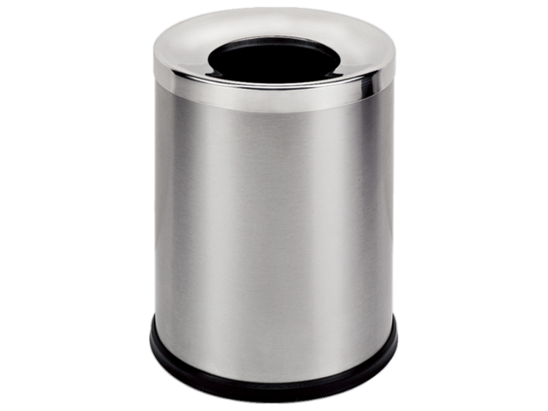Flame guard waste paper bin 7,5 L brushed SS - Haccess - Haccess