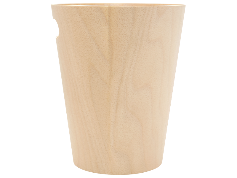 Wood paper bin with handle 7,5 L natural - Haccess - Haccess